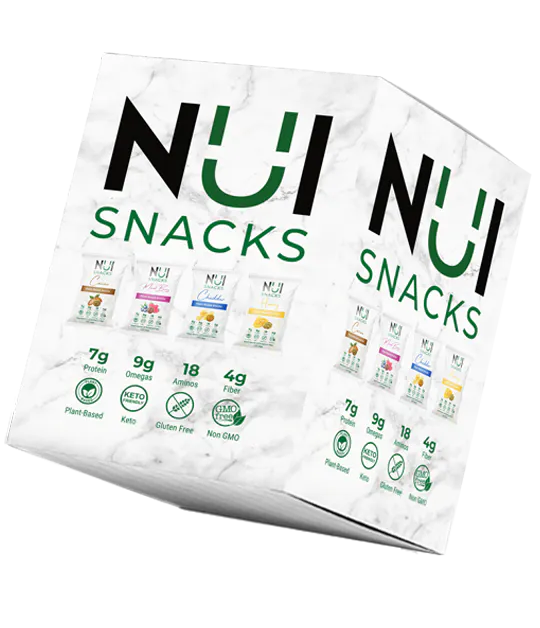 NUI Snacks - Plant-Based Protein Snacks with 7g Protein, 9g Omega Fatty ...
