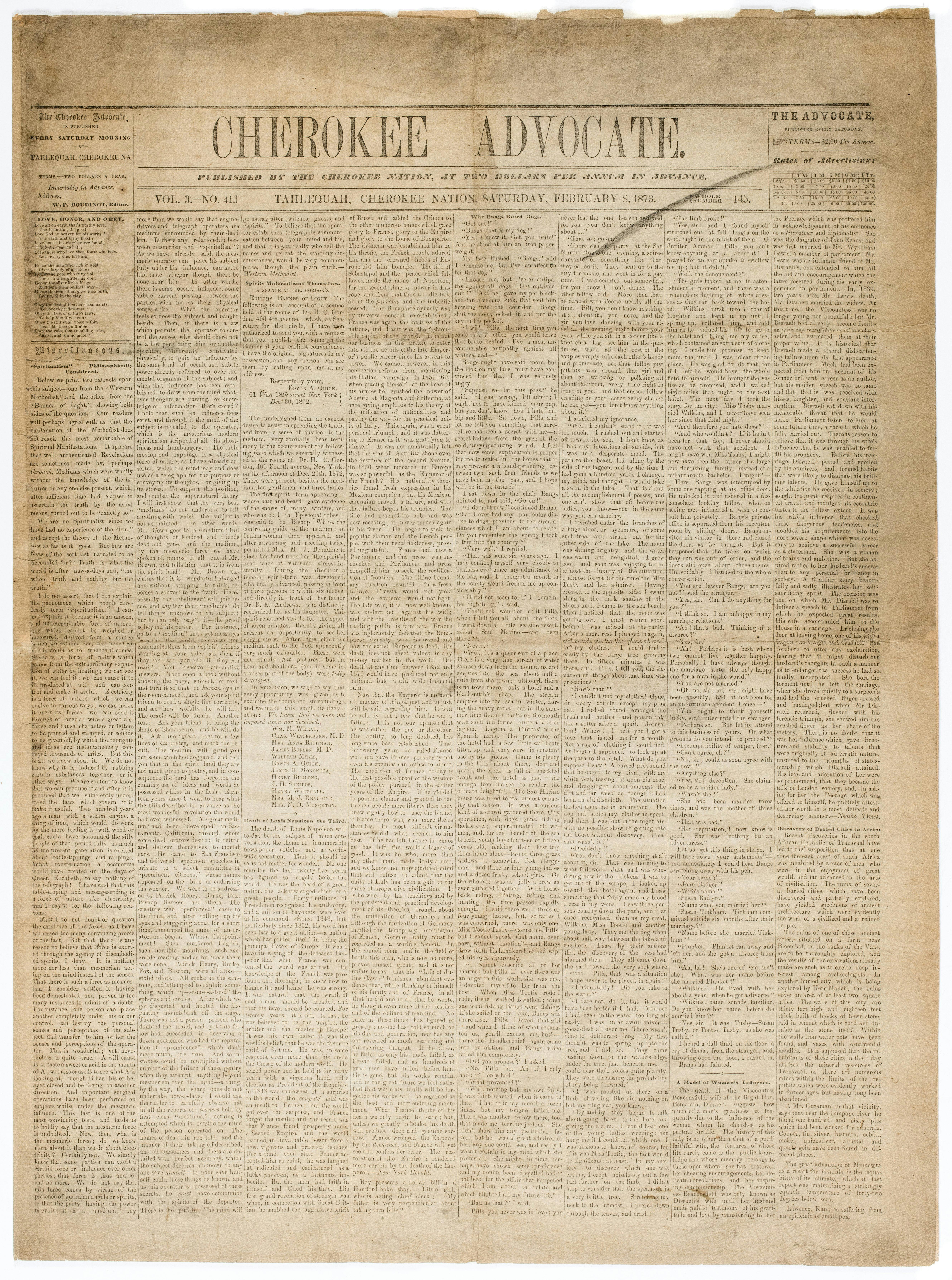 The Cherokee Advocate: How the Cherokee Used Journalism to Fight for ...