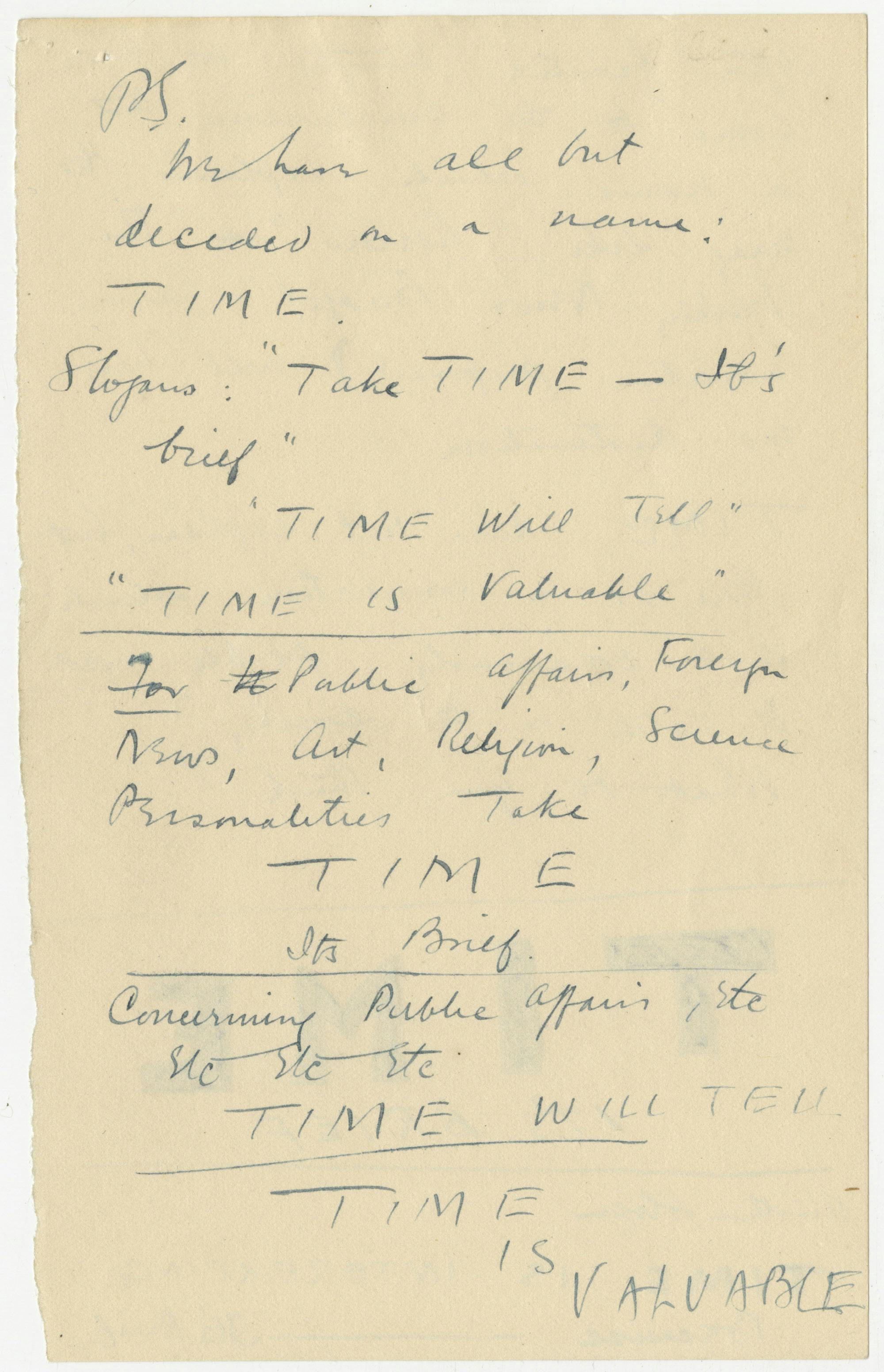 The Dawn of TIME: The Magazine Turns 100 | The New York Historical