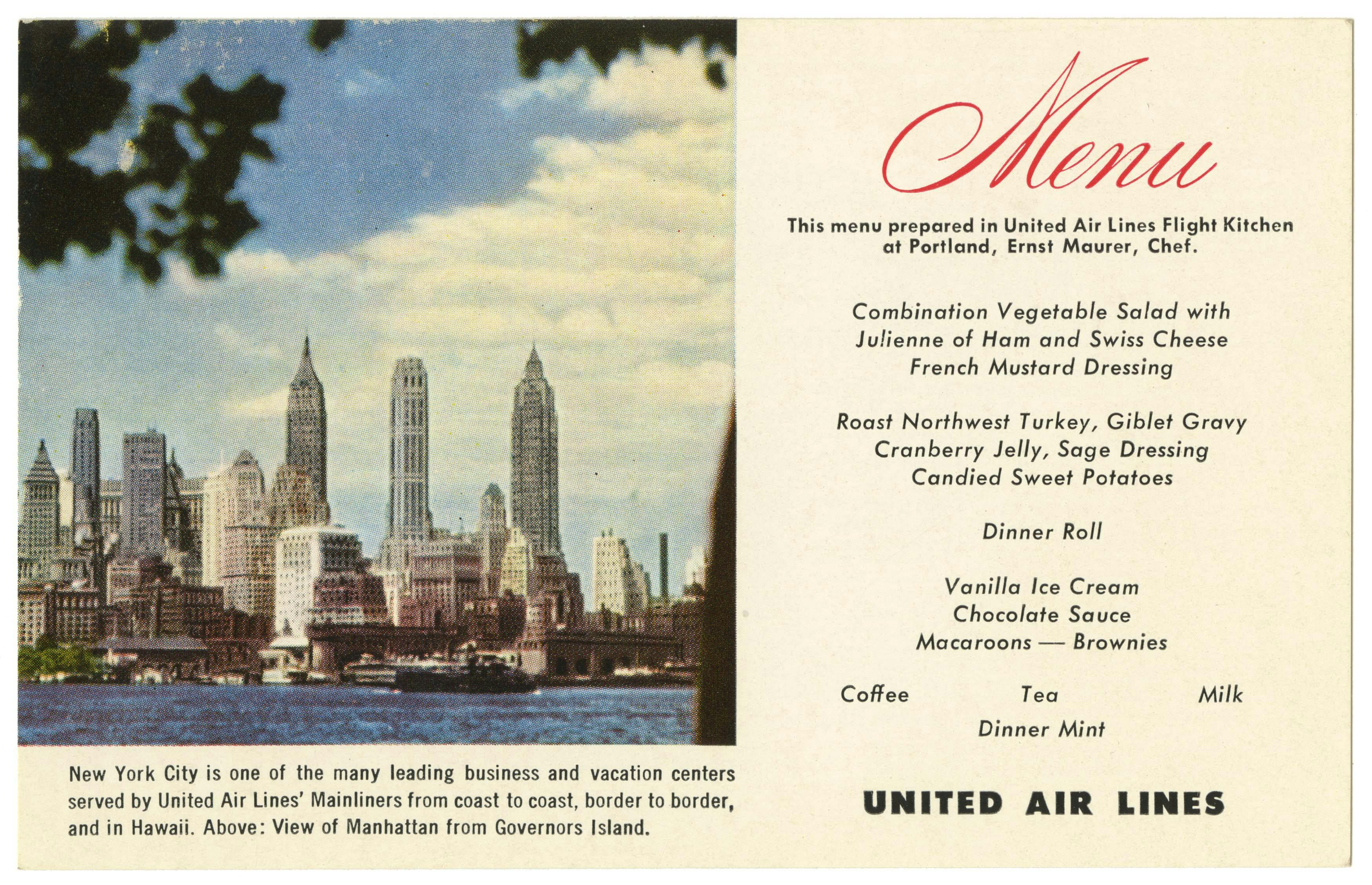 Dining in Transit: Postwar Air Travel | The New York Historical