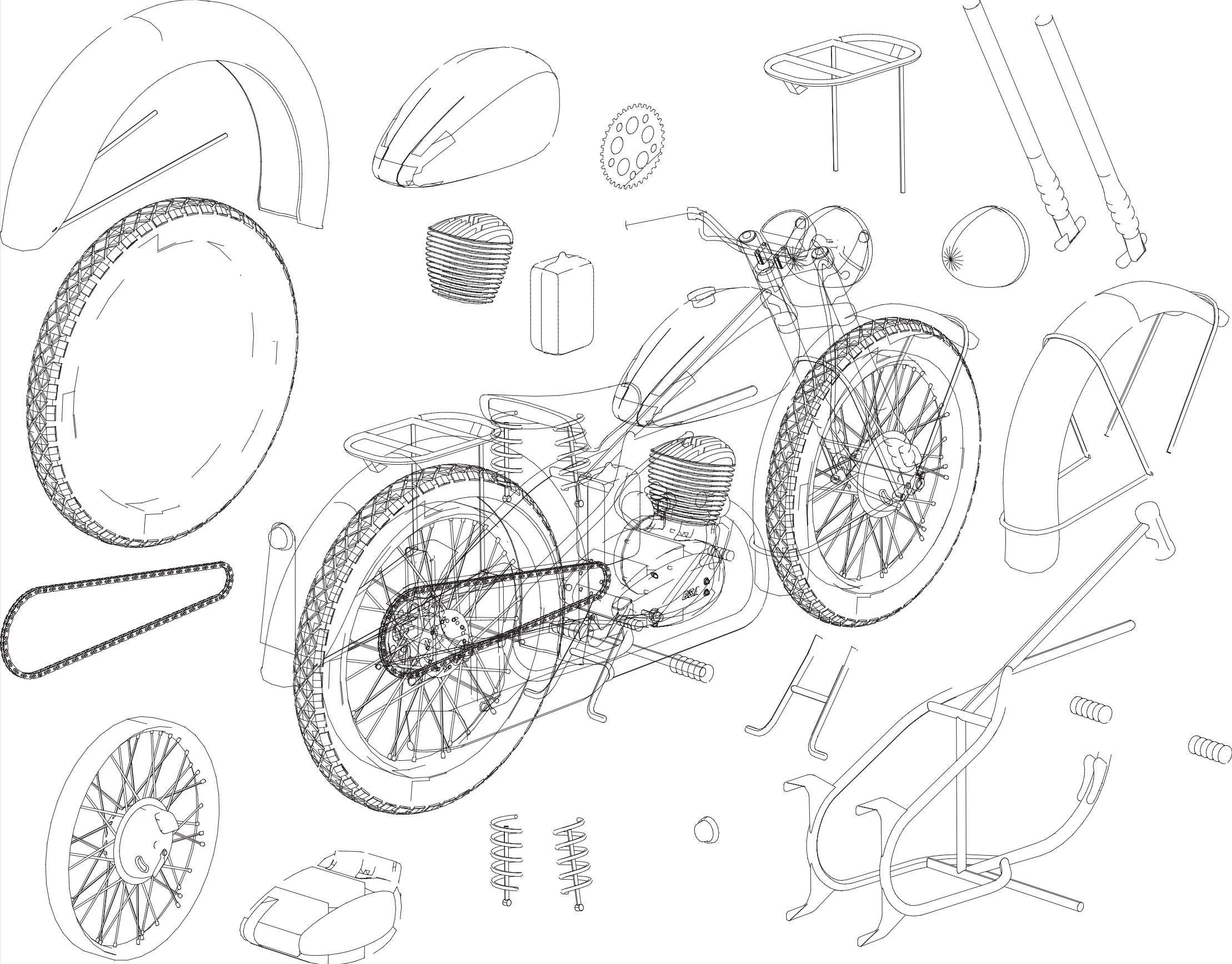 ¡Apréndete las 20 partes de una moto con este resumen!