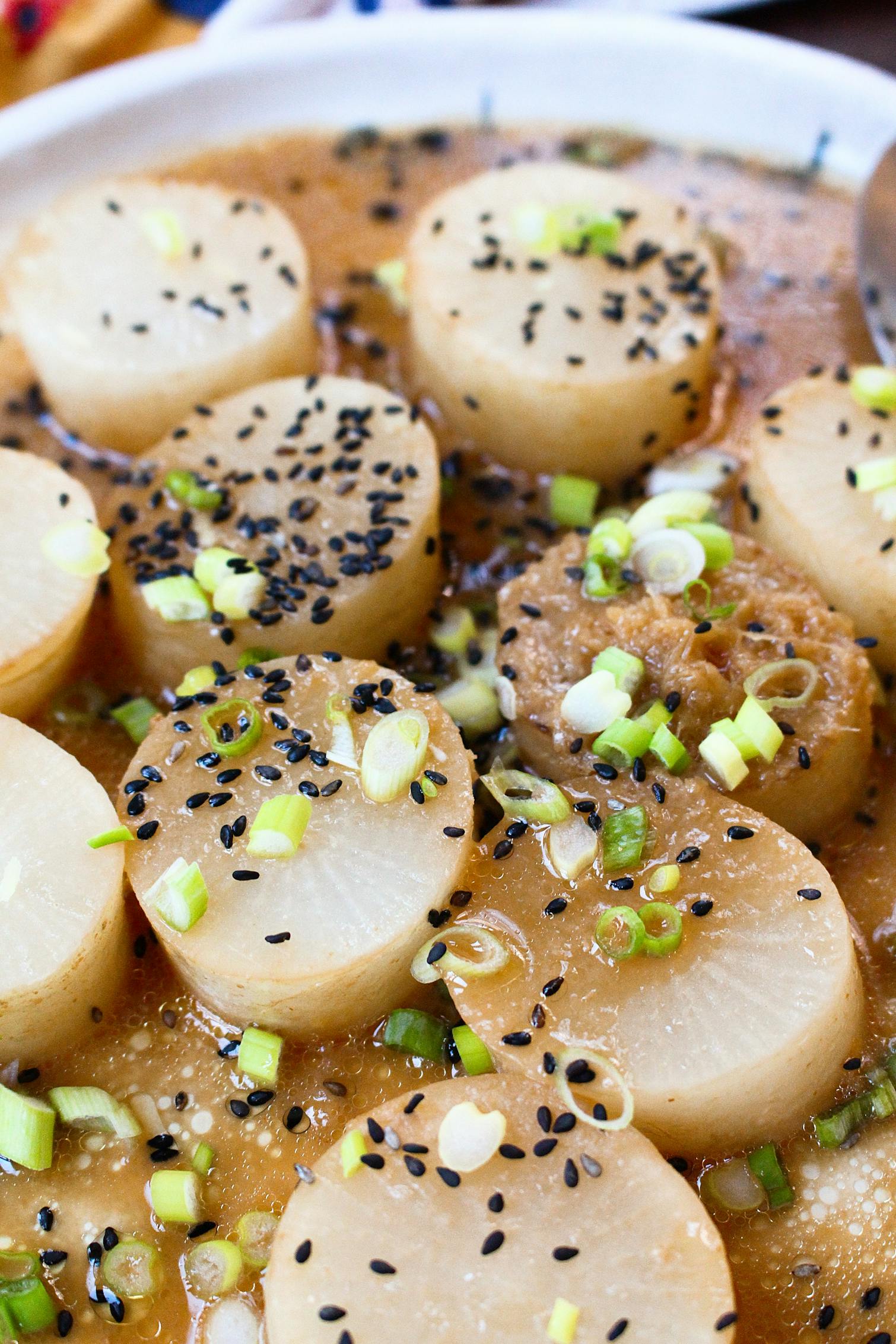 Miso Braised Mooli Radish