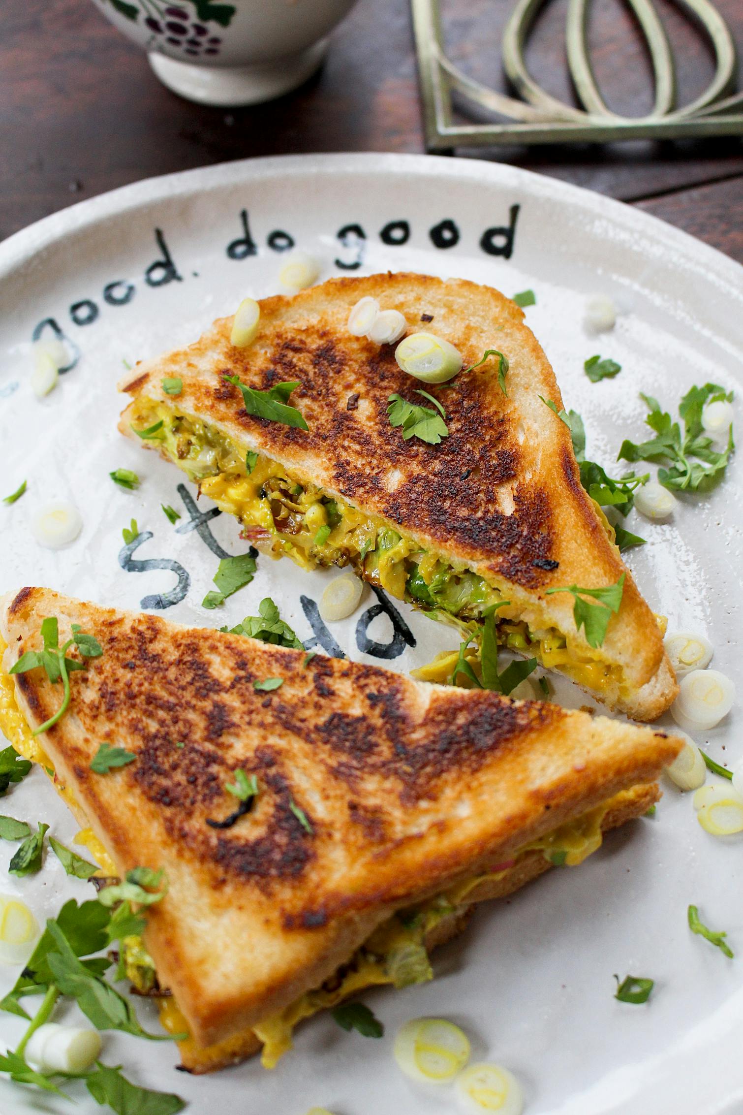 Leftover Brussels Sprouts Toastie