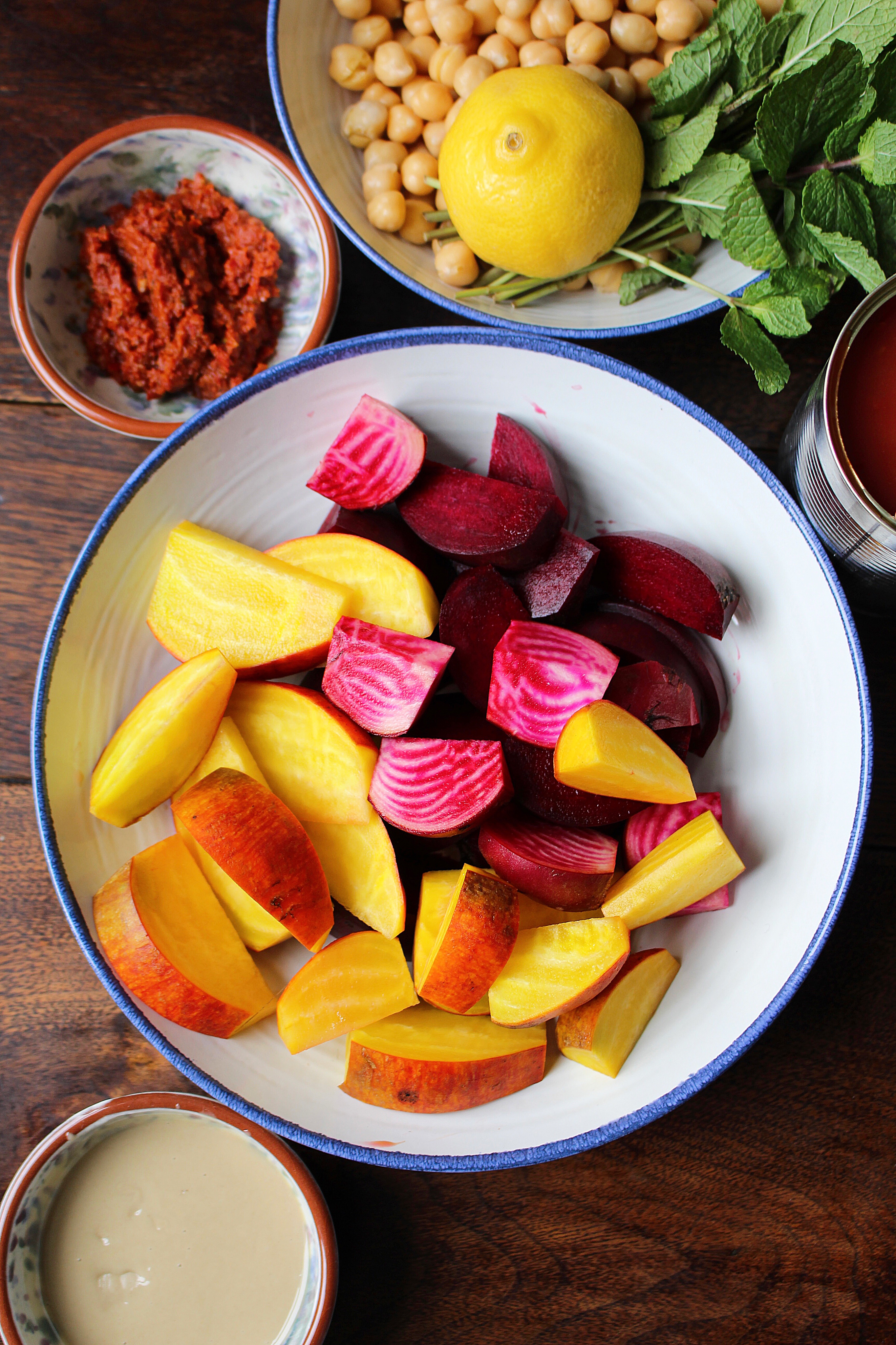 Beetroot and Chickpea Harissa Tray Bake | Oddbox
