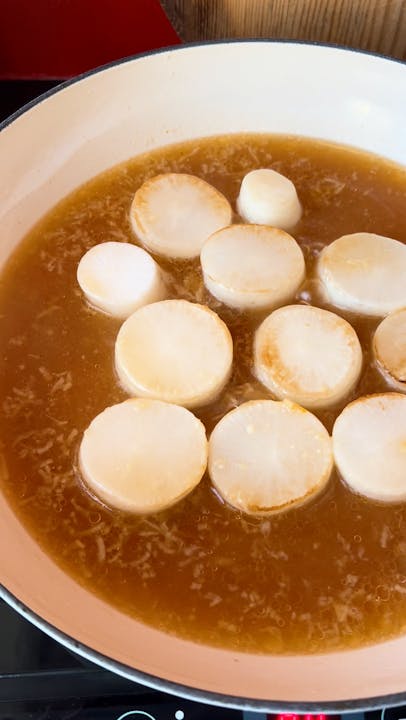 Miso Braised Mooli Radish