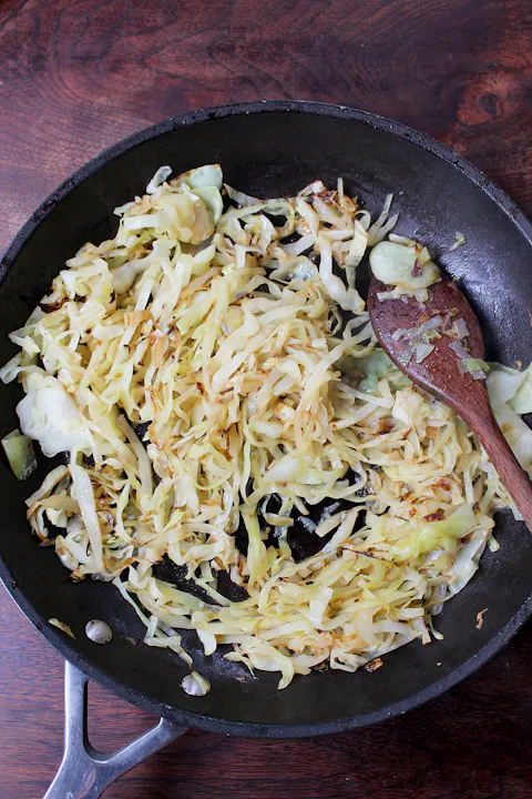 Charred Cabbage with Crunchy Chickpeas