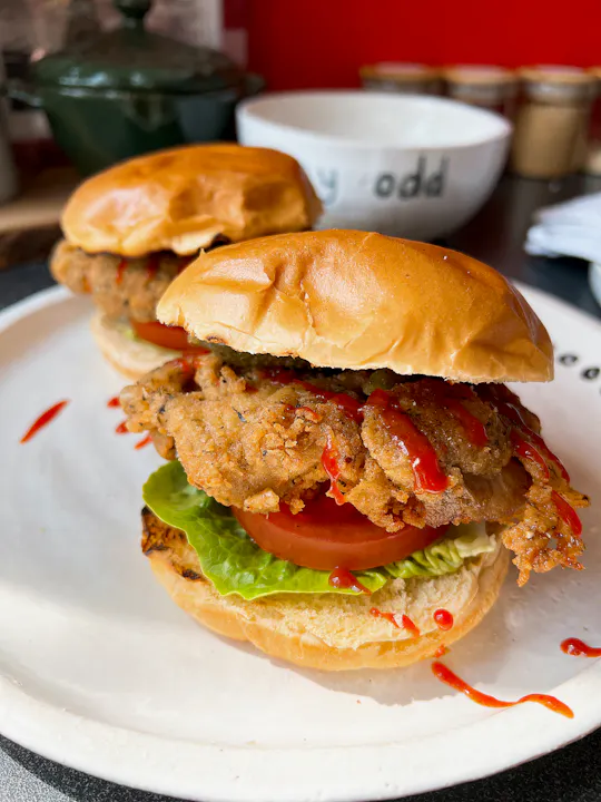 Kentucky Fried Mushroom Burgers