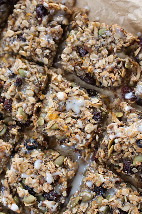 Pear & Orange Glaze Flapjacks