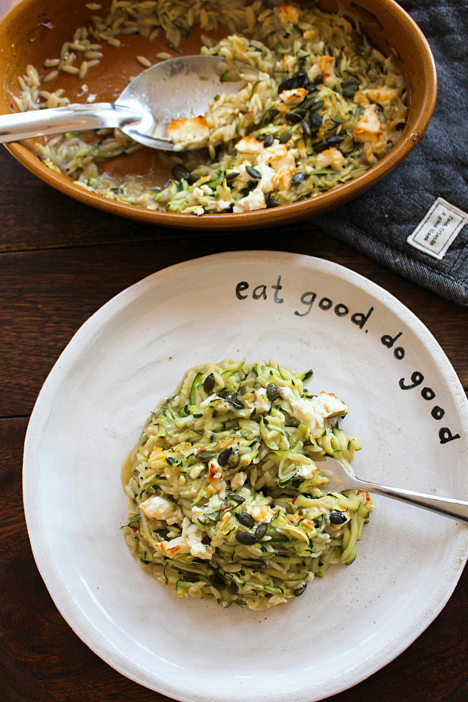 Courgette Orzo Traybake