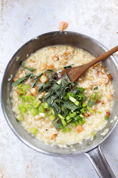 Celeriac Sage Hazelnut Risotto