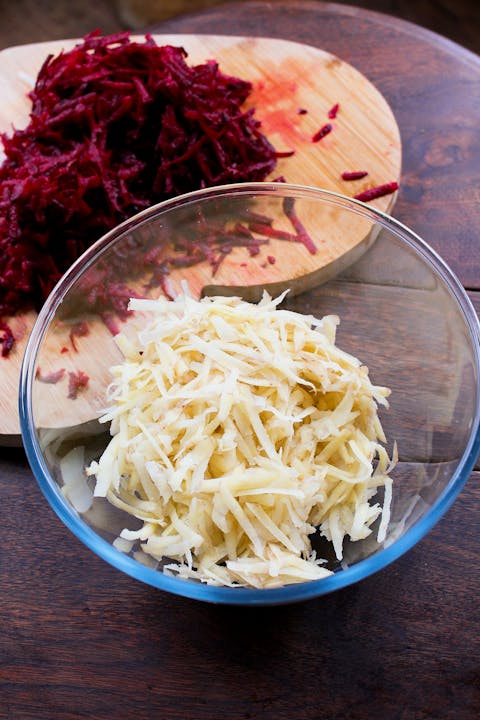 Beetroot Rosti with Tangy Tomato Chutney