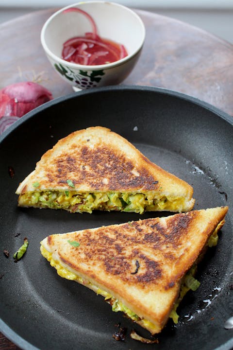 Leftover Brussels Sprouts Toastie