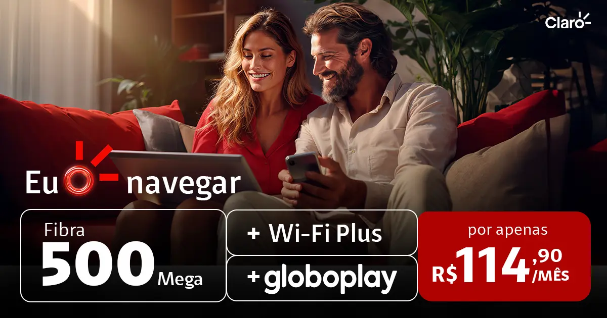 Claro Internet 600 Megas: 0800 192 4141| Por apenas R$99,90