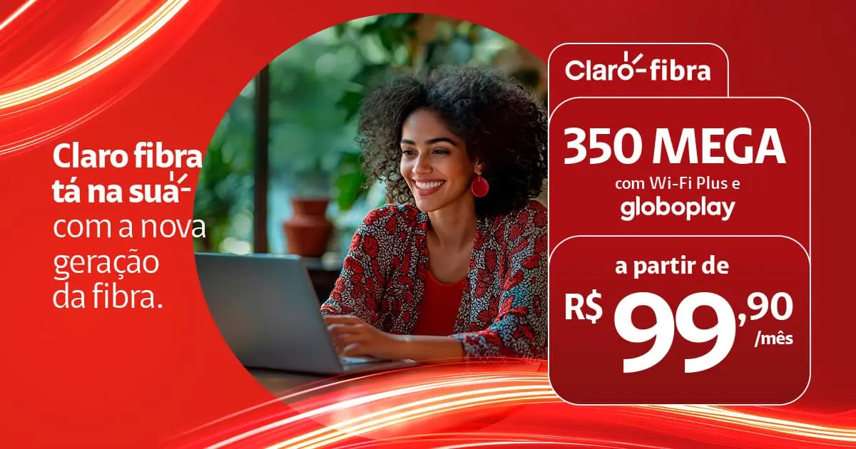 Claro Internet 350 Mega: 0800 192 4141 | Por R$49,90