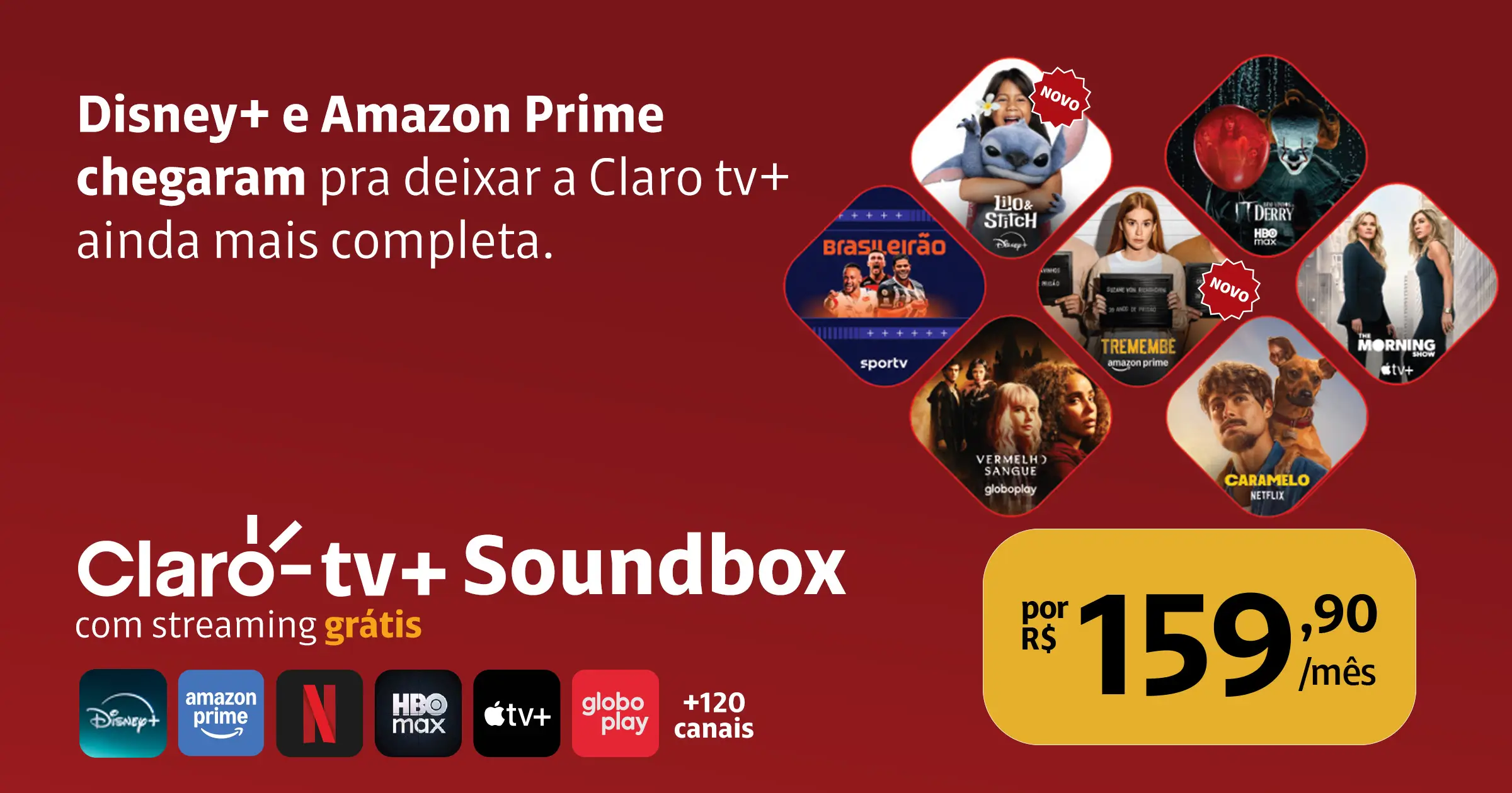 Programação Claro TV+ Soundbox: 0800 191 4141 | Som Dolby