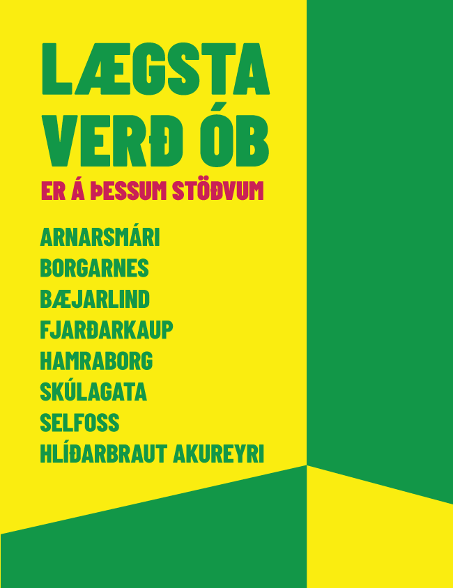 ÓB Bensín | Verið velkomin á hinar fjölmörgu ÓB stöðvar um land allt