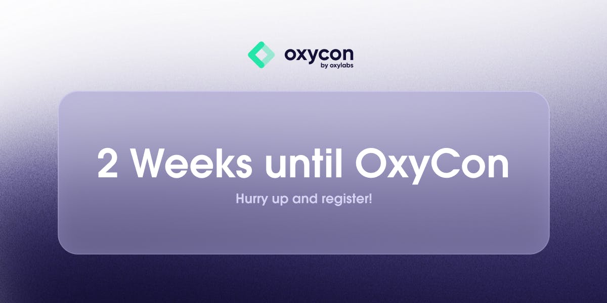 2 Weeks Until OxyCon So Hurry Up and Register!