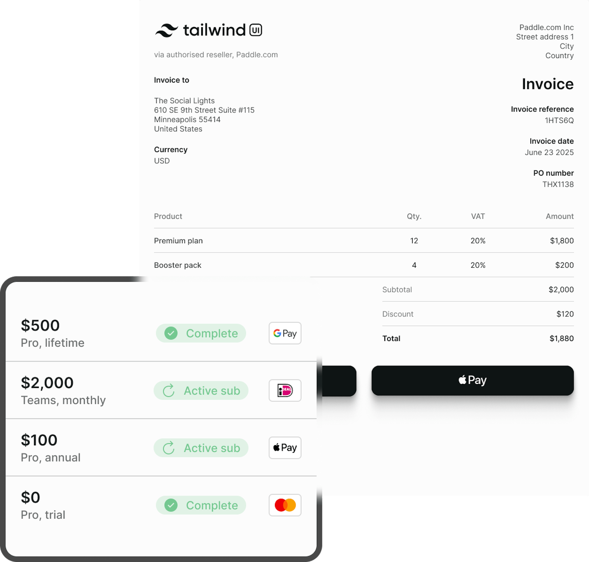 SaaS Billing Software | Recurring Billing for Subscriptions | Paddle