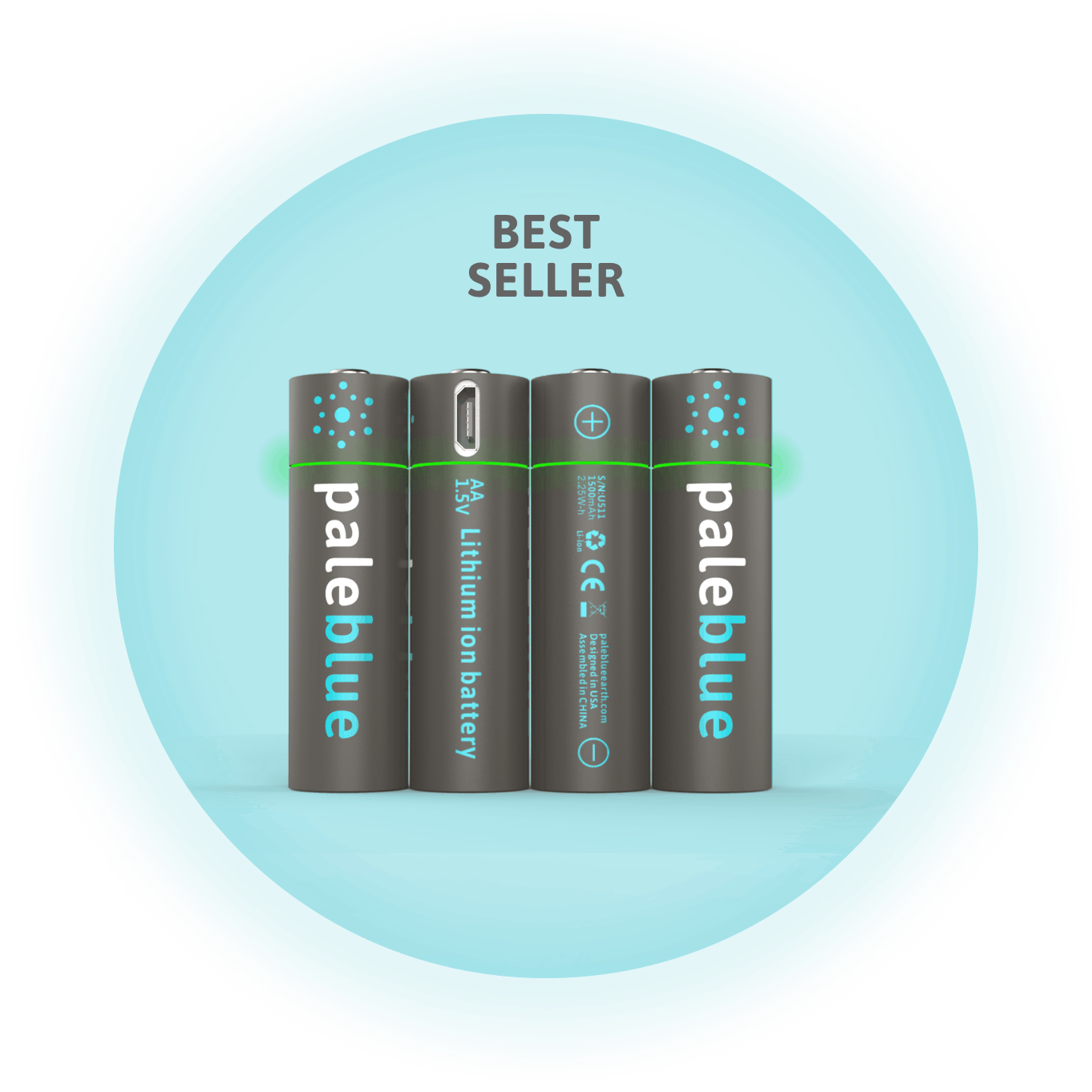 AA USB Rechargeable Smart Batteries