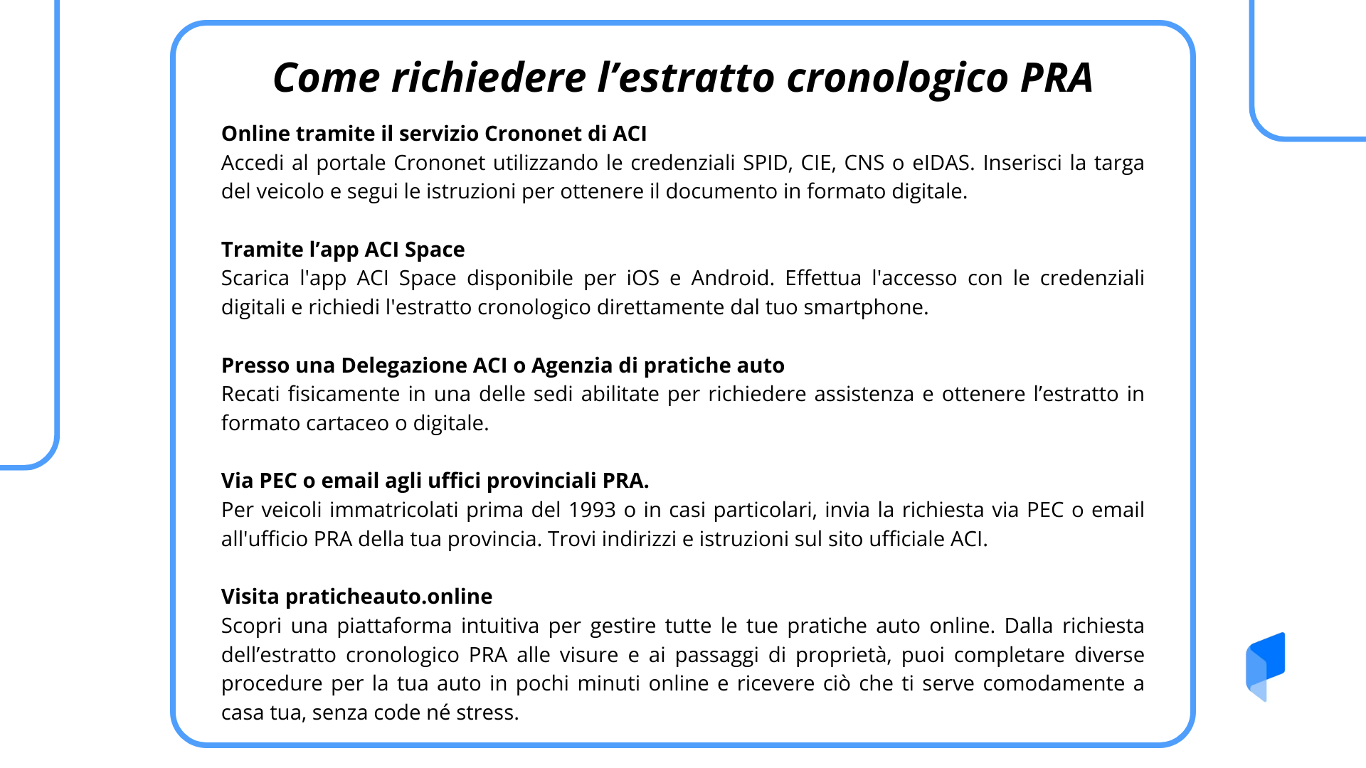 Certificato Cronologico PRA: cos’è e a cosa serve 2025 | Pratiche Auto ...