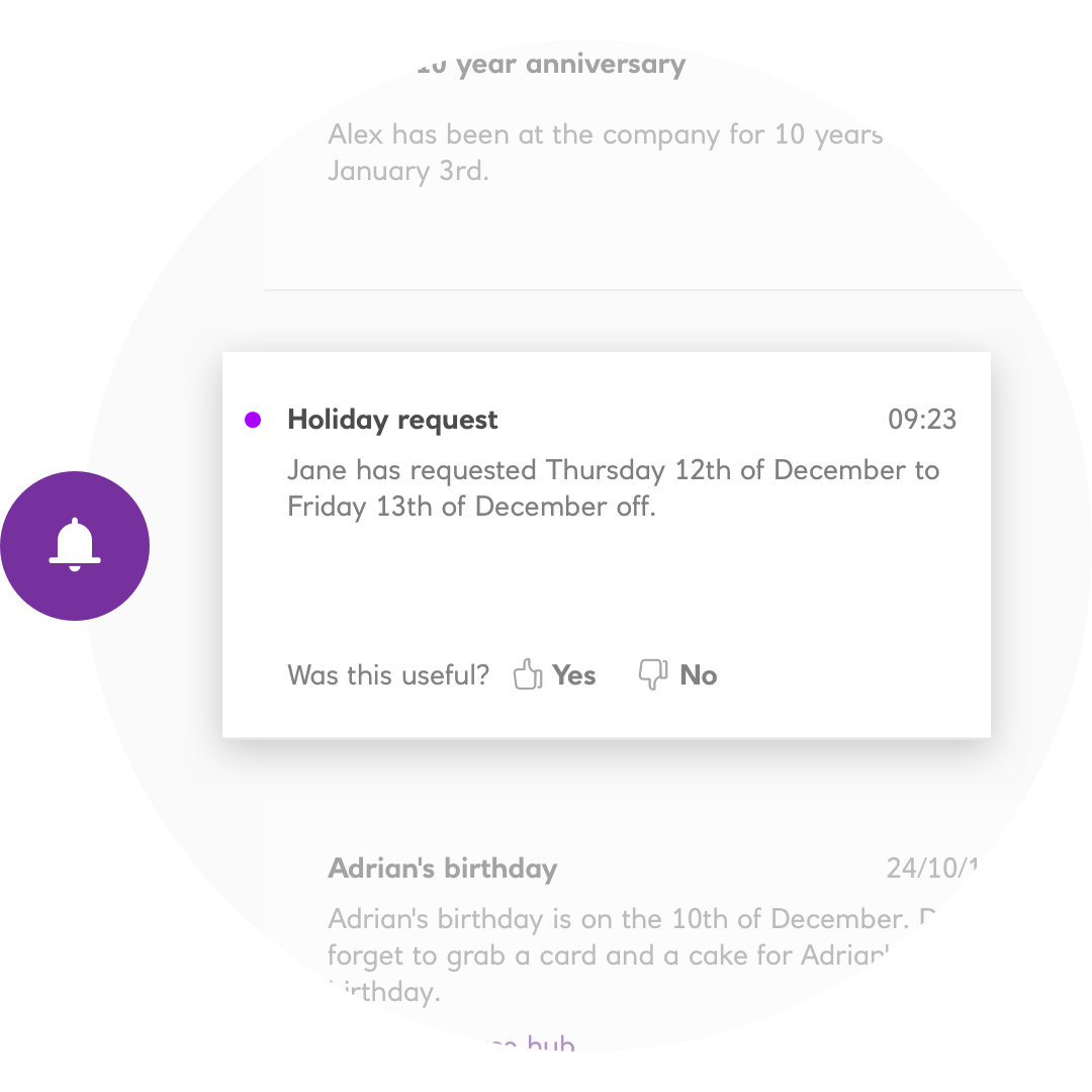 Employee notifications