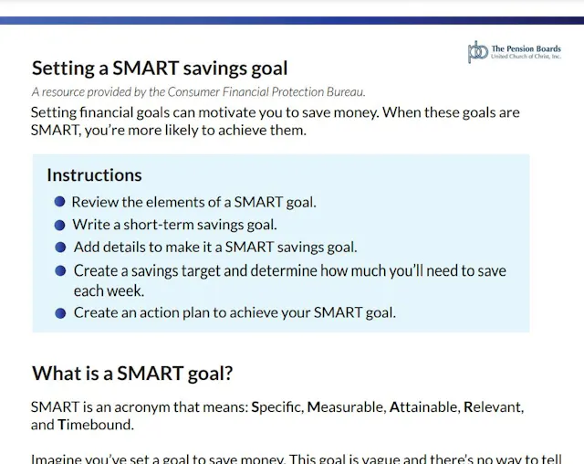 Setting SMART Financial Goals