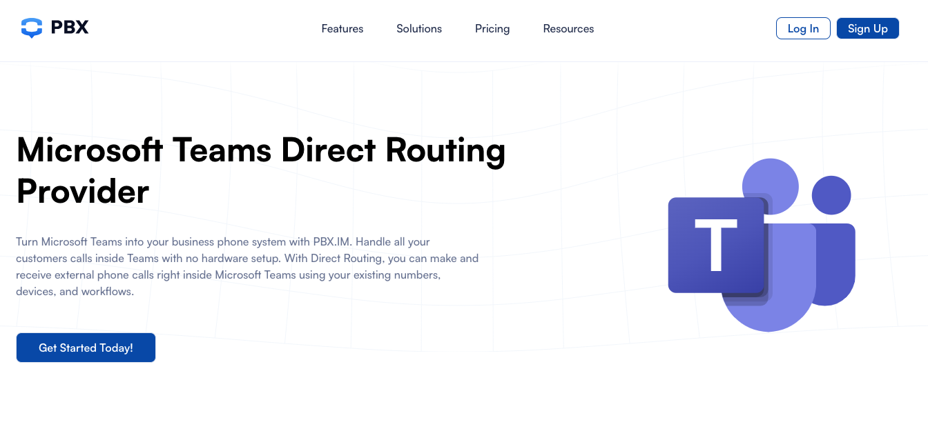 Microsoft Teams Direct Routing & SIP Trunk Provider | PBX.IM