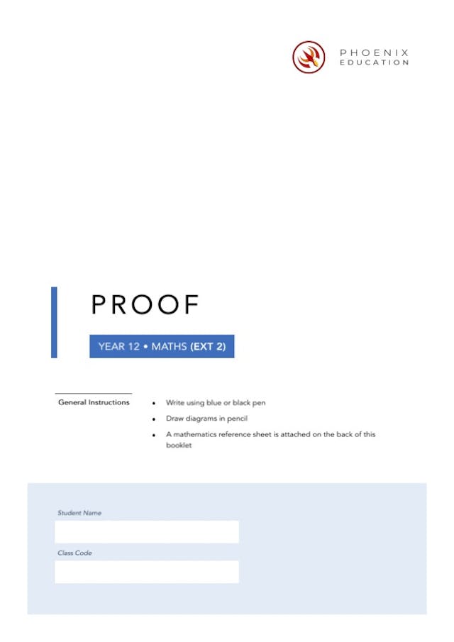 Year 12 Mathematics Extension 2 | Phoenix Education