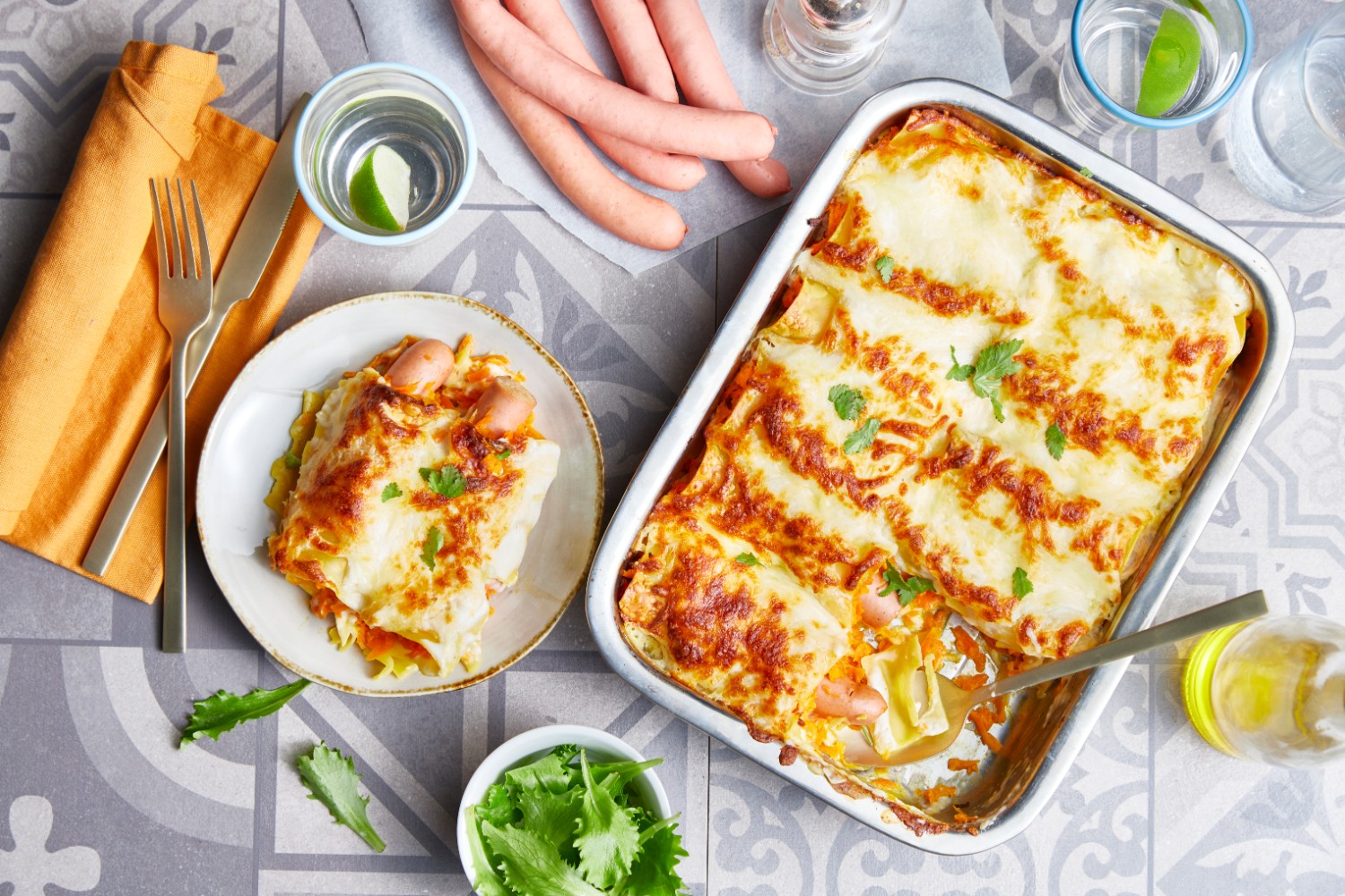 Recette Cannellonis de knacks aux carottes - Pierre Schmidt