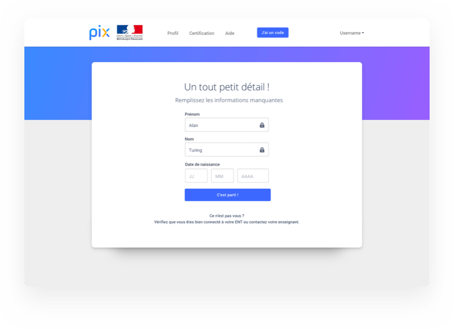 Enseignement scolaire | Pix
