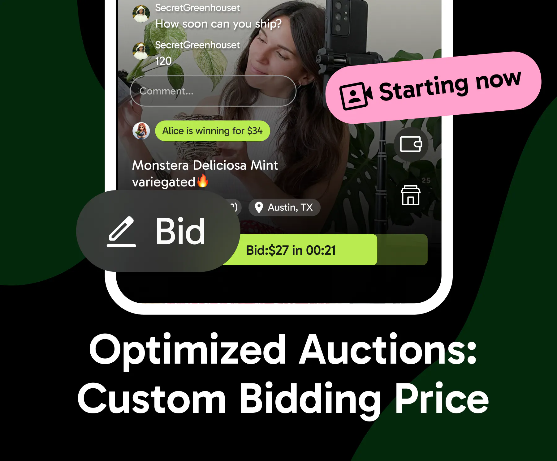 Optimized Auction: Custom Bidding Price