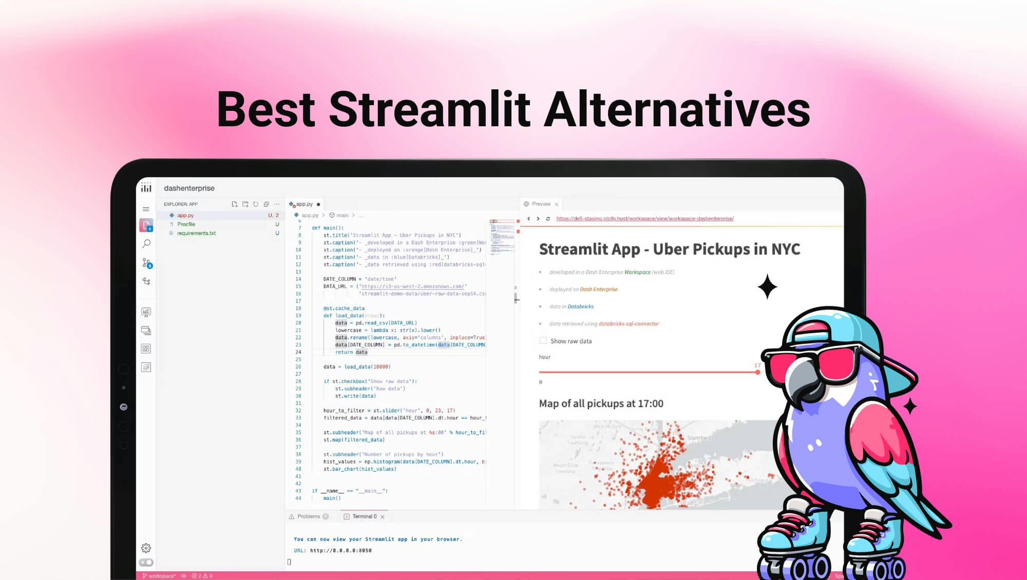 Best Streamlit Alternatives for Production-Grade Data Apps in 2025