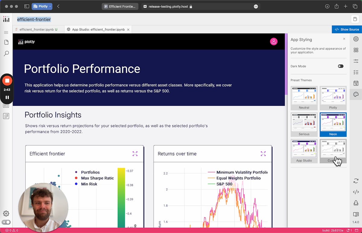 Plotly App Studio | Python notebook to data app Plotly App Studio | Python notebook to data app