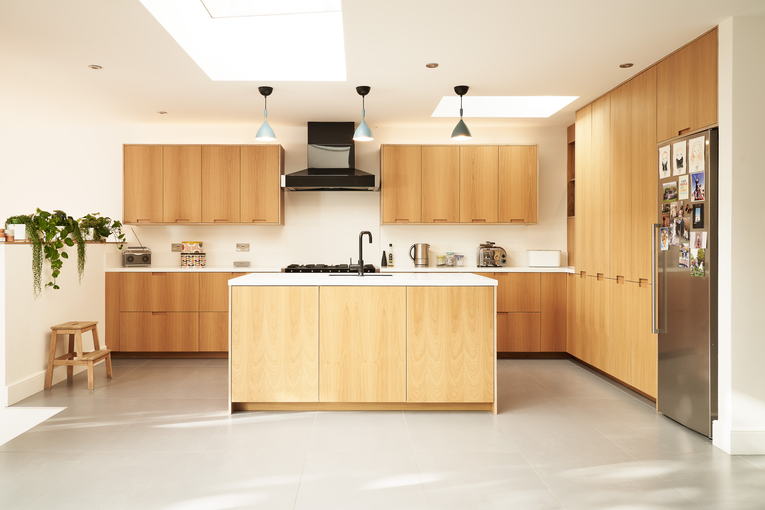 Beautiful plywood doors and worktops for IKEA kitchens