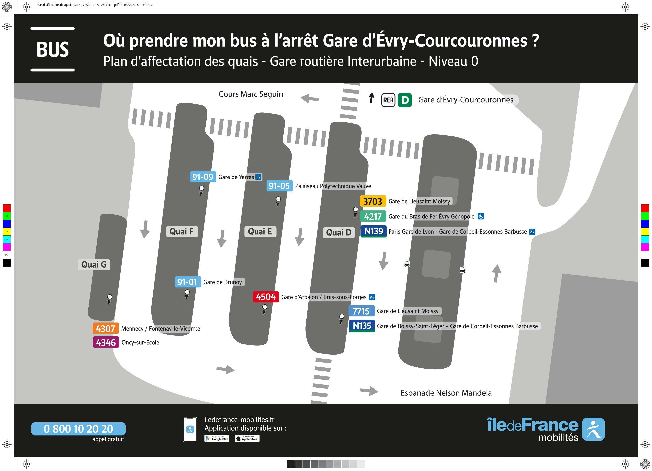 Vos lignes de bus sont de retour à la gare routière d'Évry ...