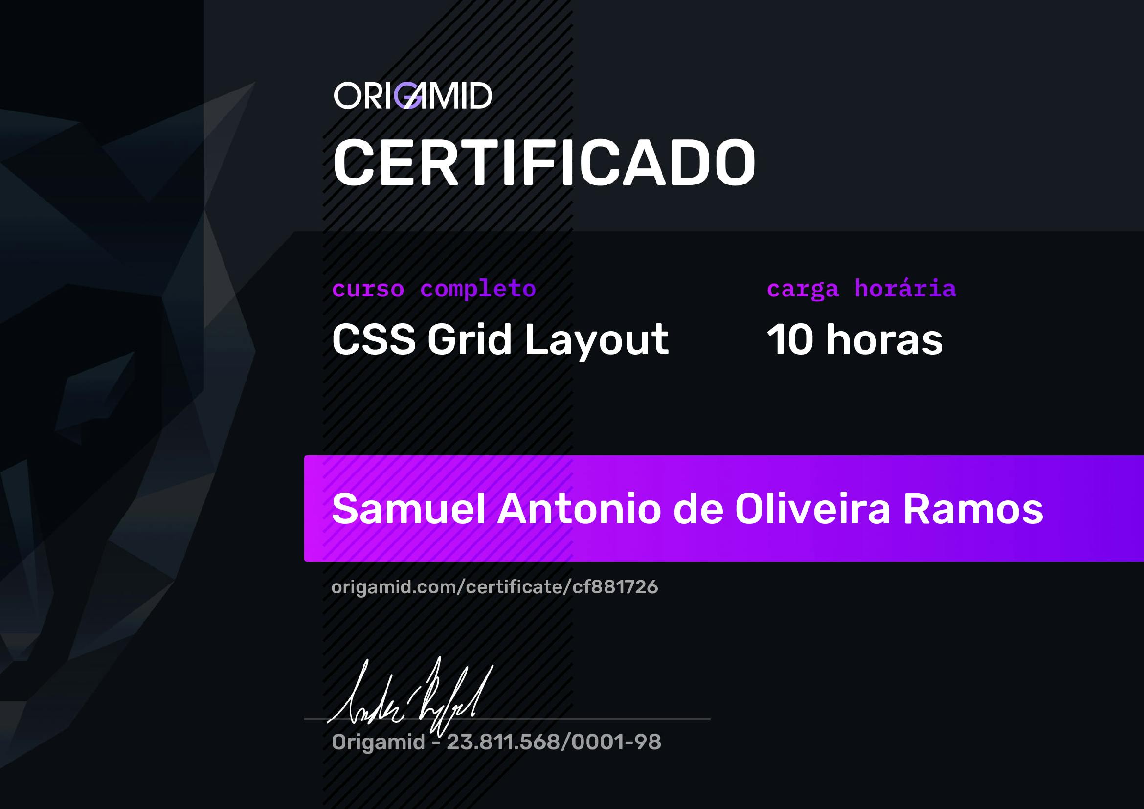 CSS Grid Layout | Portifólio Samuel Ramos - Full-Stack Developer