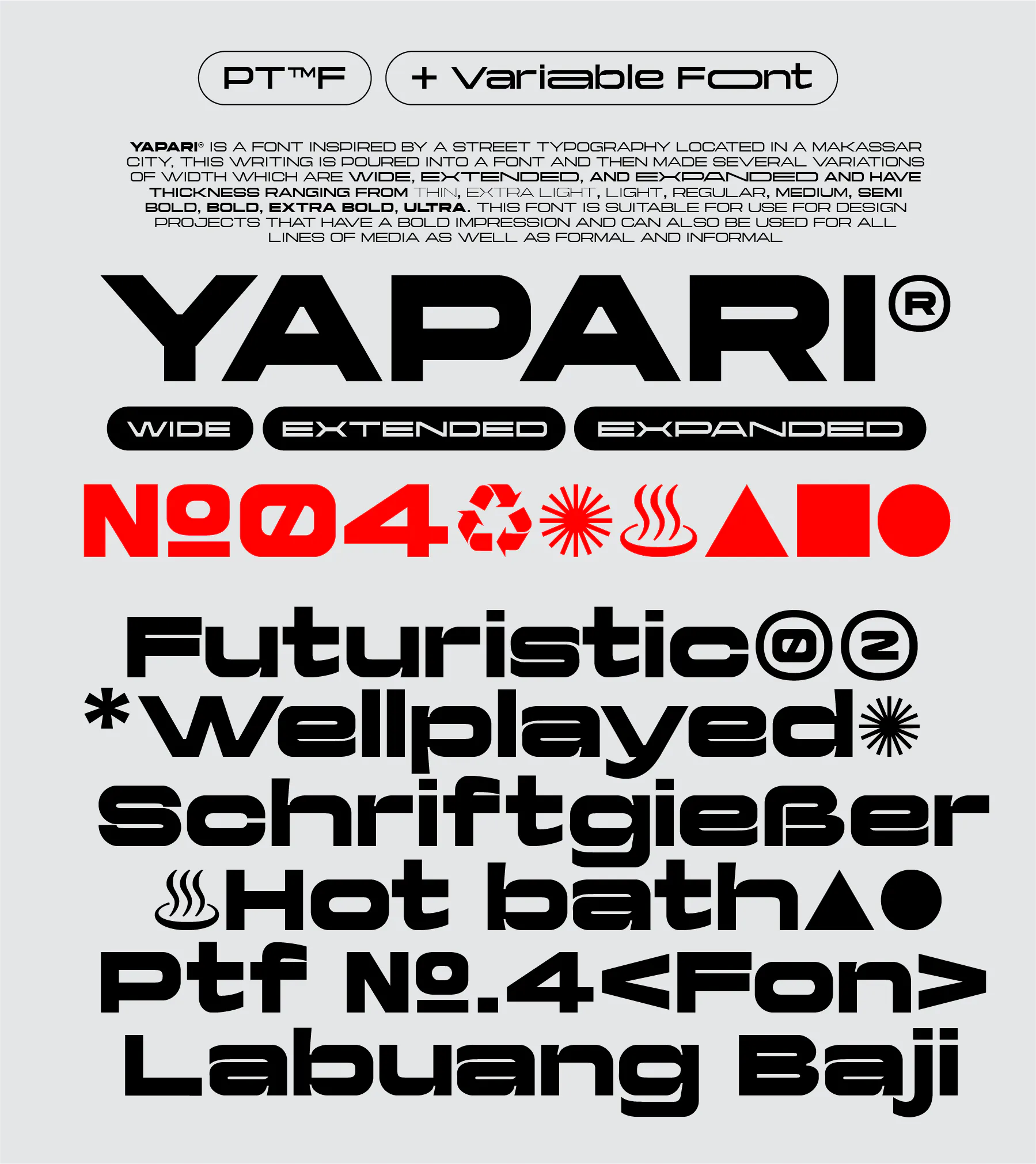 Yapari Typeface - Power Type™ Foundry