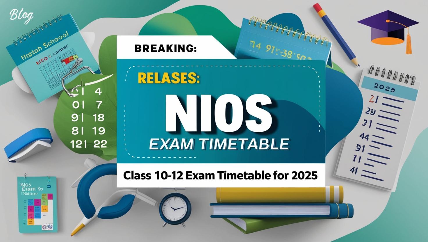 Breaking: NIOS Releases Class 10-12 Exam Timetable for 2025