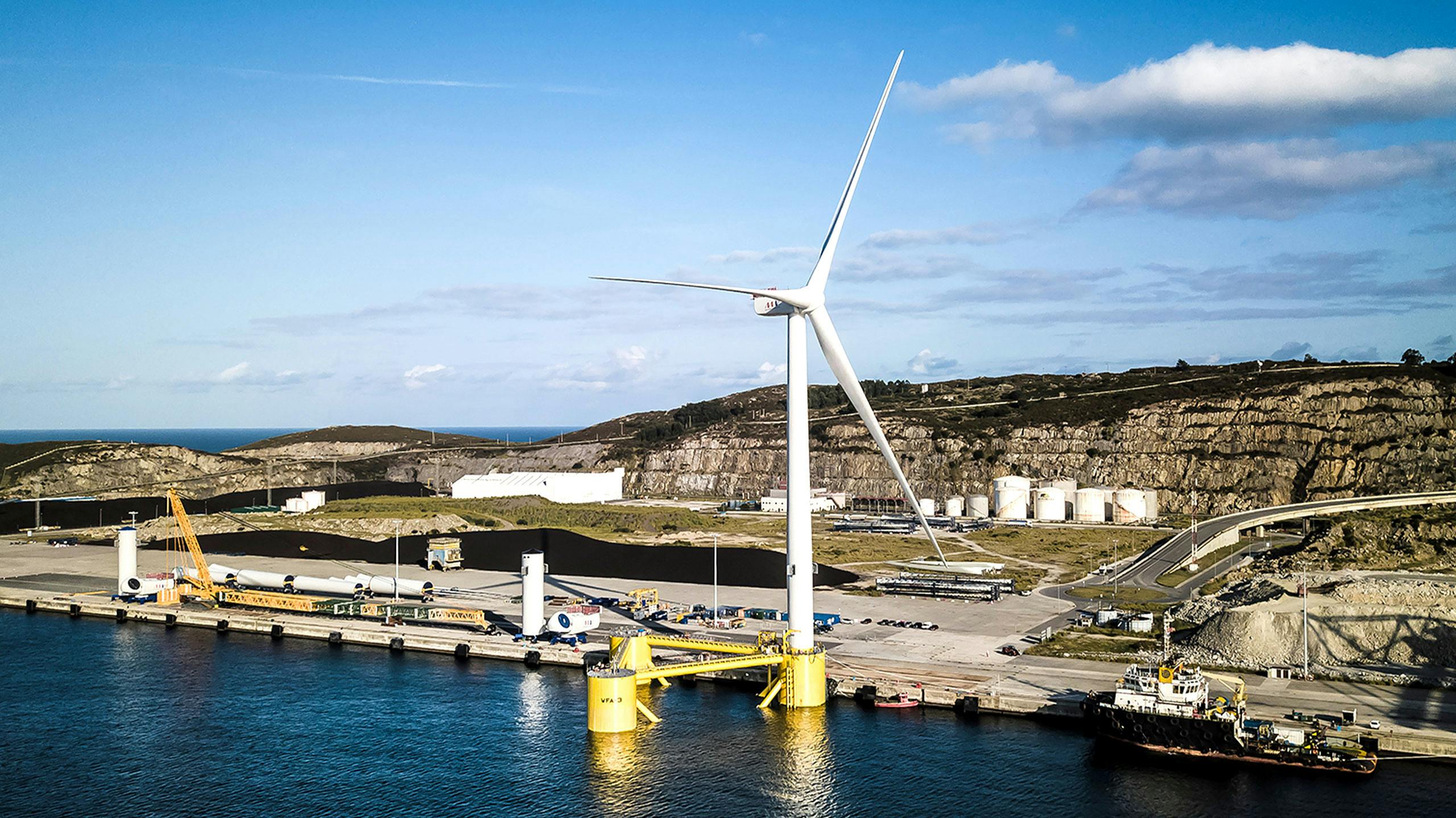 Turbine assembly begins for the WindFloat Atlantic project