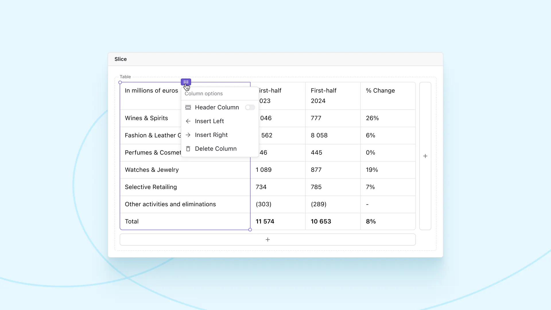 Tables Feature: Edit & Create Tables on Pages