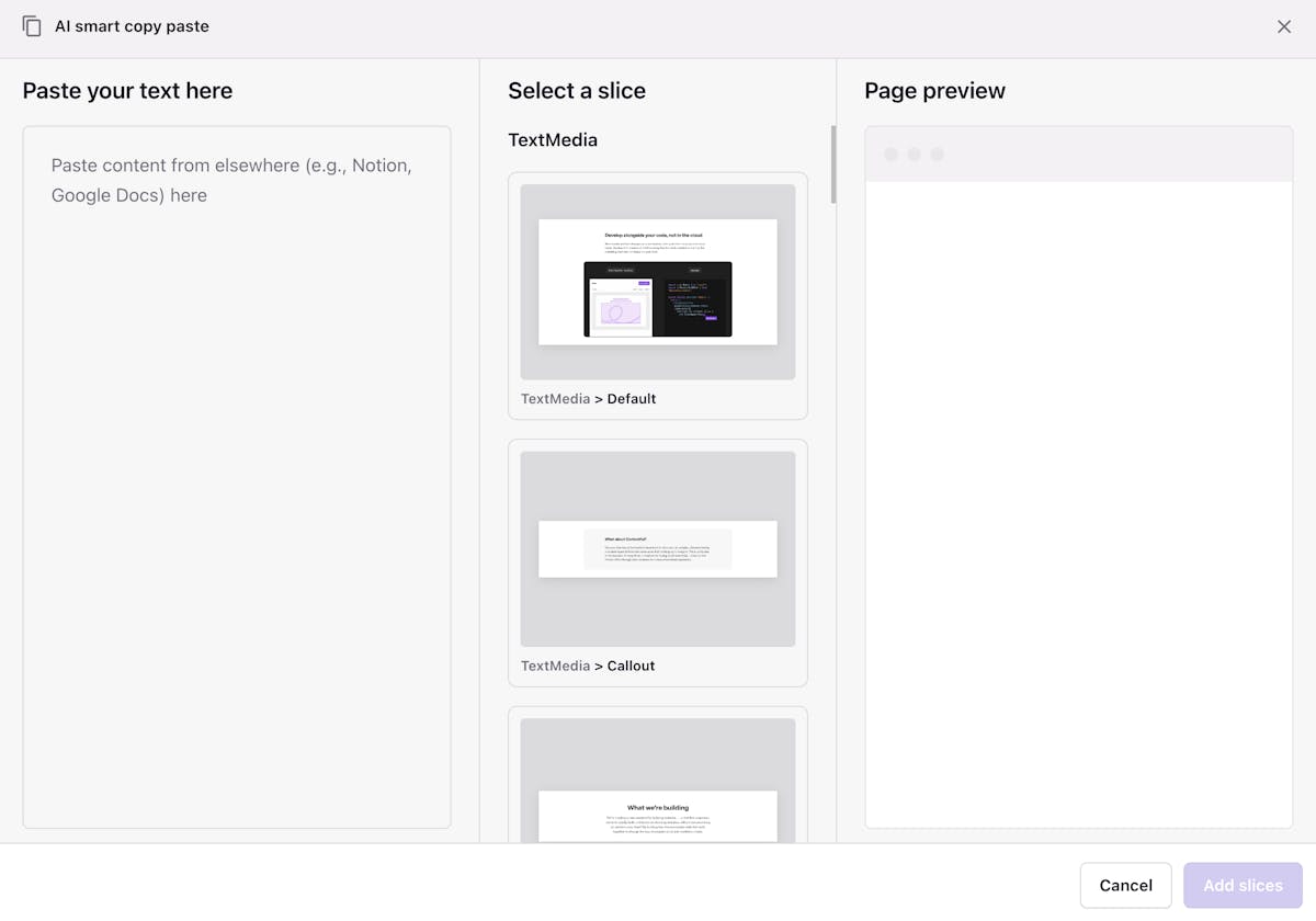 New AI-powered features in the Page Builder