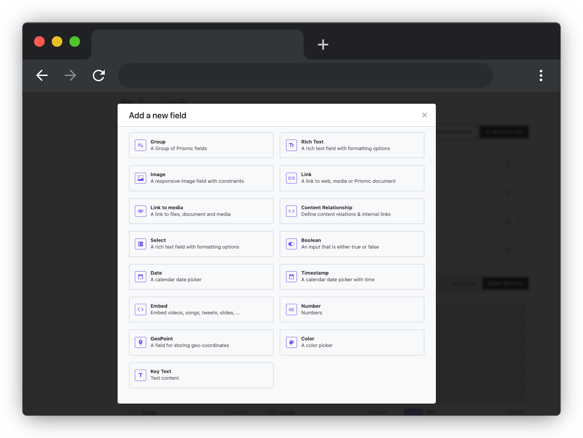 What Is a Field? - Documentation - Prismic