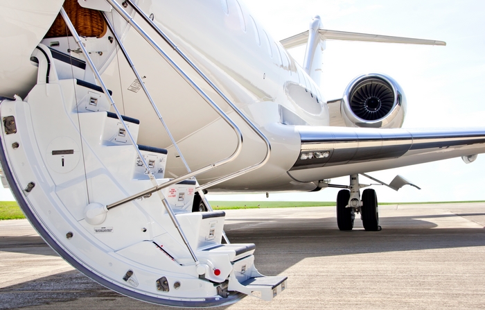 Private jet with a wheelchair