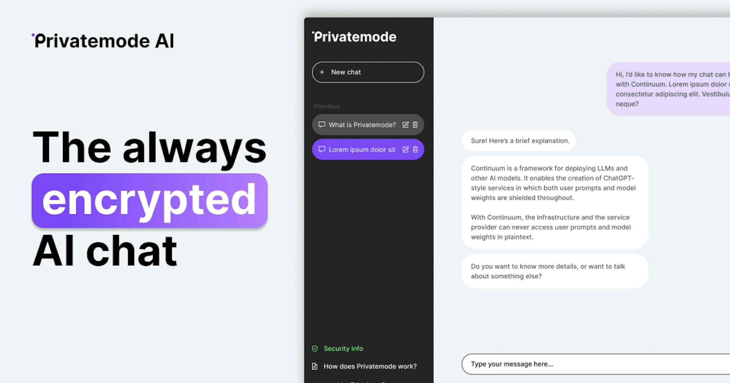 Privatemode AI - The always encrypted AI chat