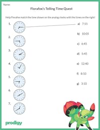 Telling time worksheets: 20 effective practice materials | Prodigy Math ...