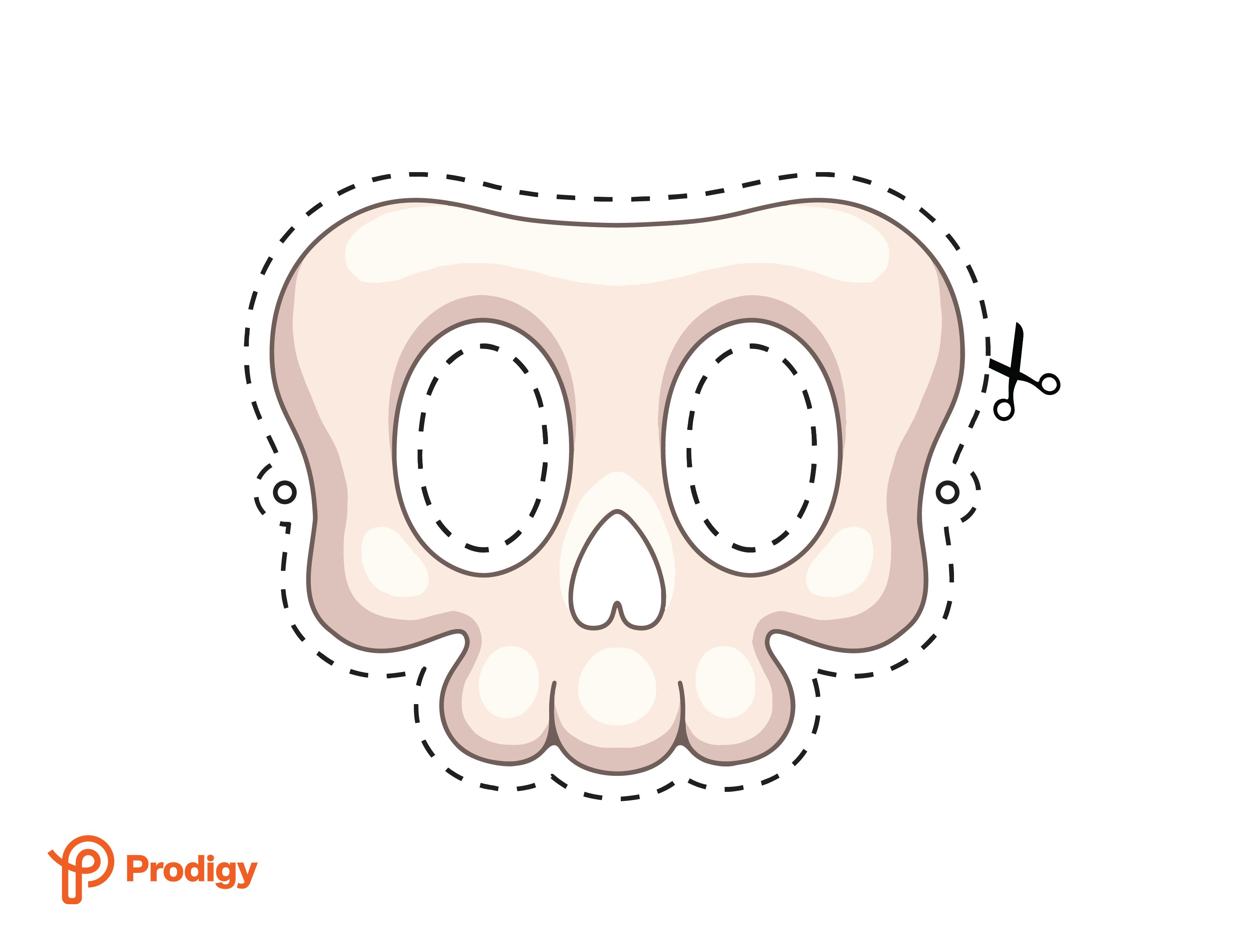 Printable skull mask - color