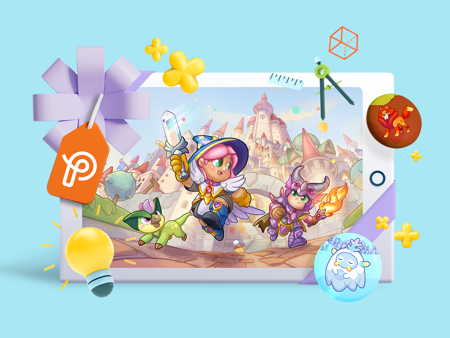 Prodigy Math graphic as a holiday gift for kids.