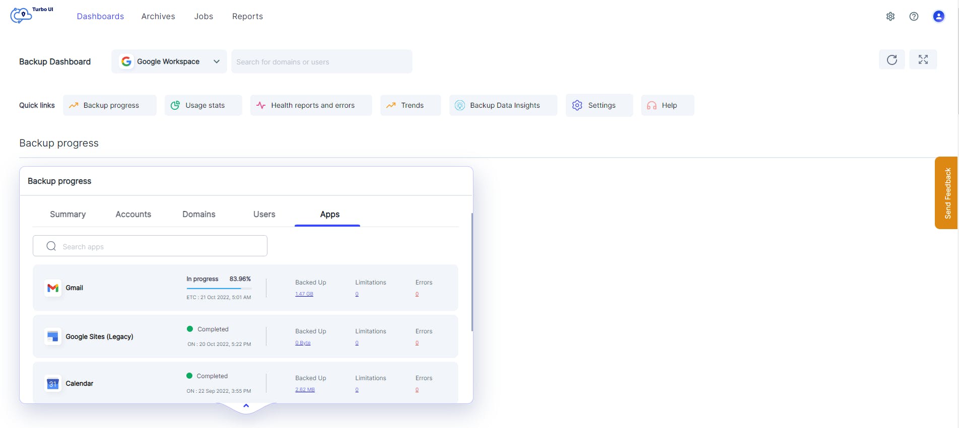Advanced Google Workspace Backup Features | SysCloud