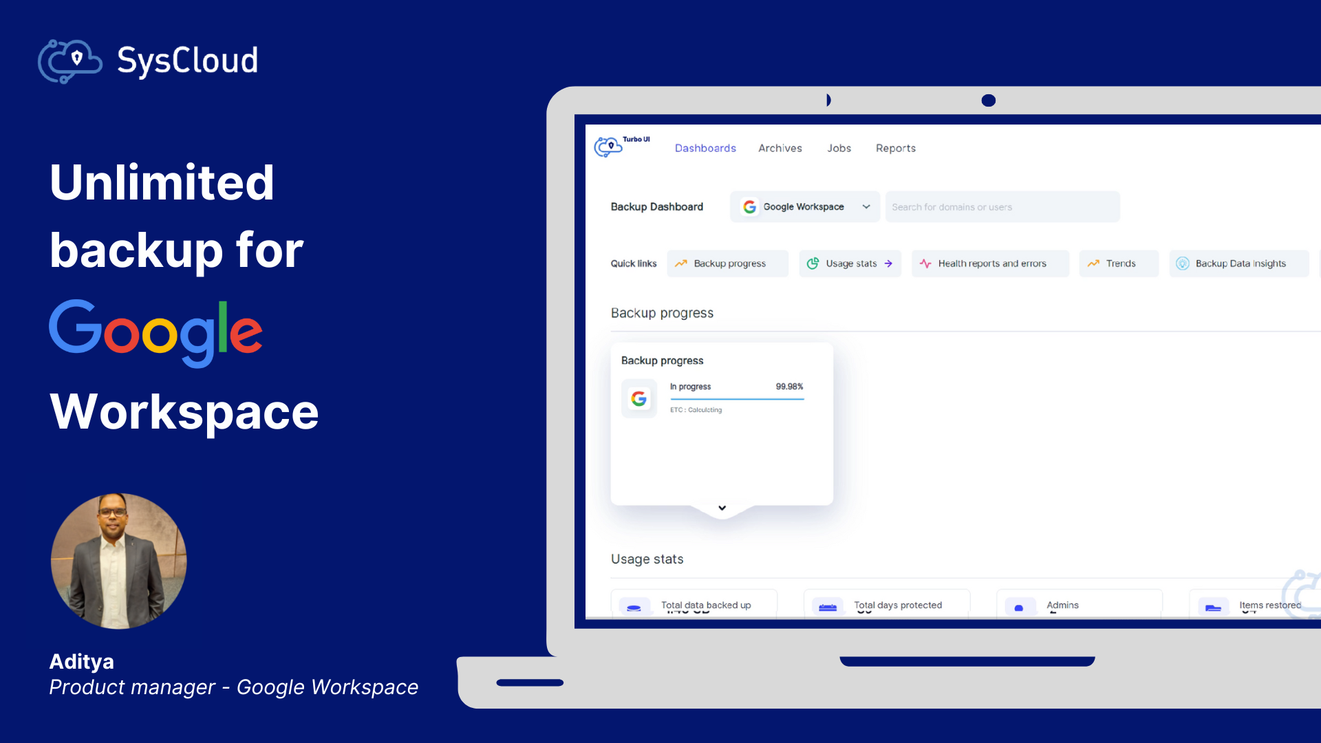 Google Workspaceを簡単操作で無期限にバックアップ｜SysCloud（シスクラウド）