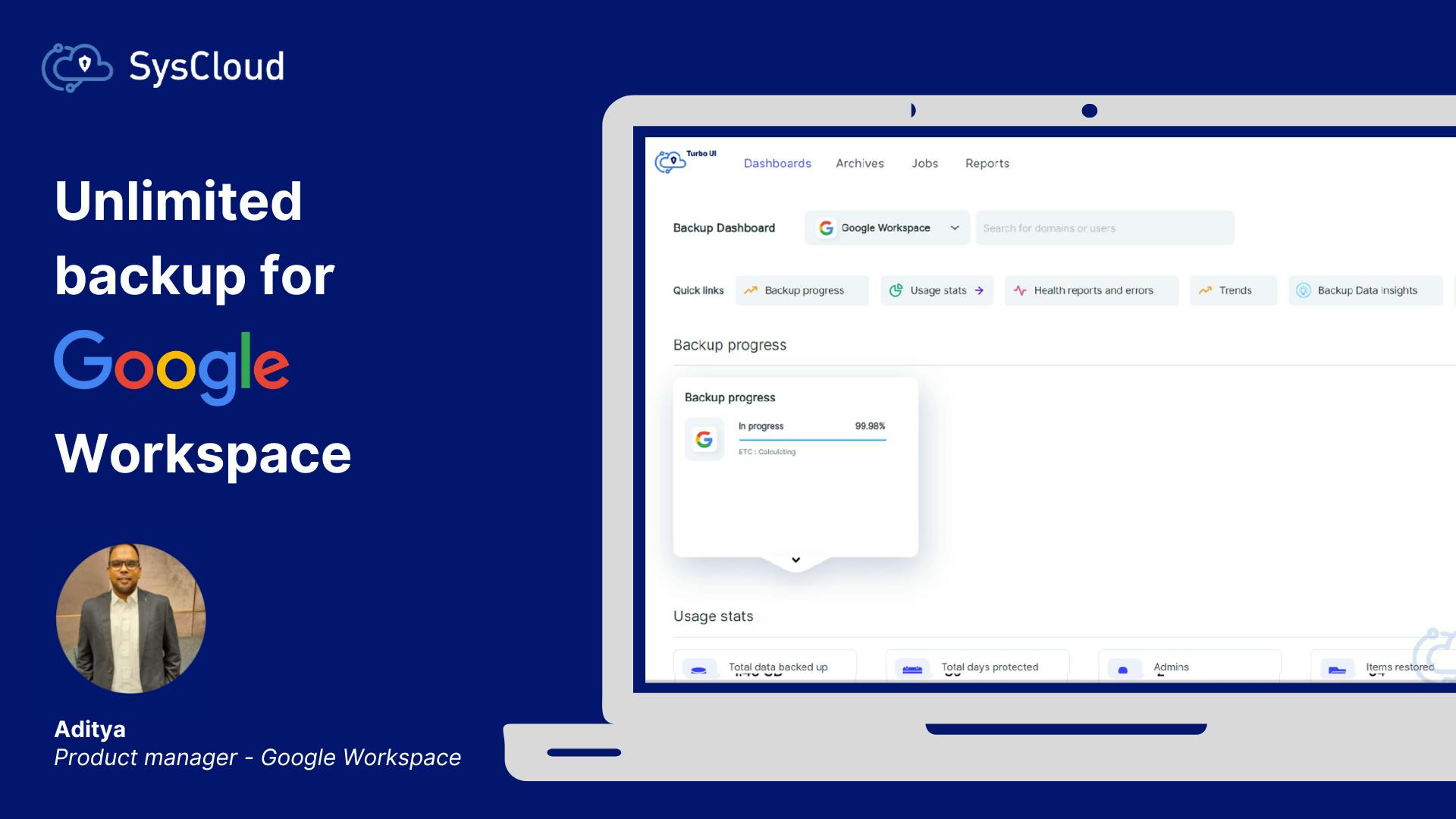 Unlimited, Simplified Backup for Google Workspace